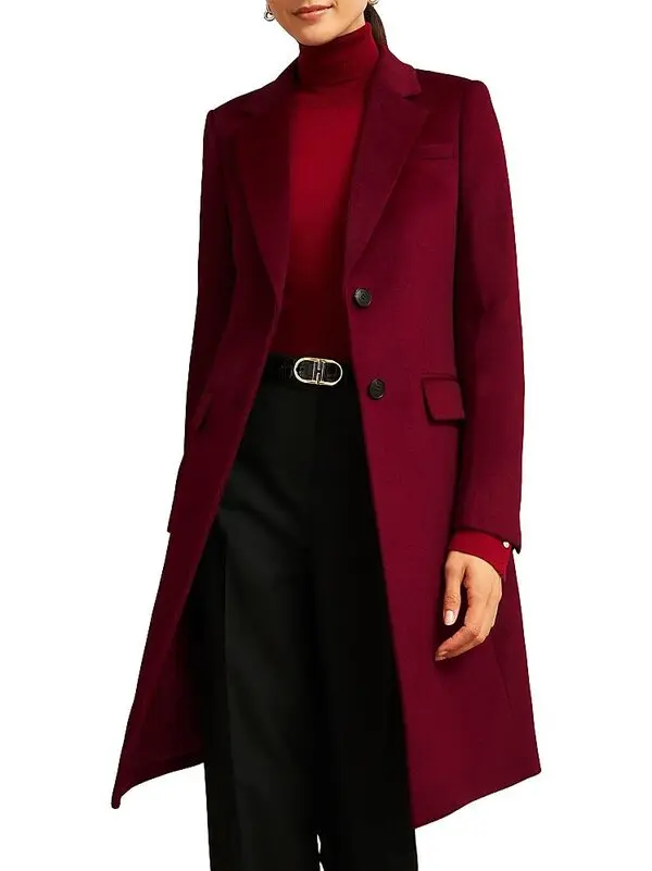 HOBBS LONDON Cavendish Wool Coat - Beryl Red
