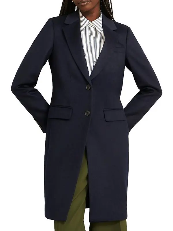 HOBBS LONDON Cavendish Wool Coat - Navy