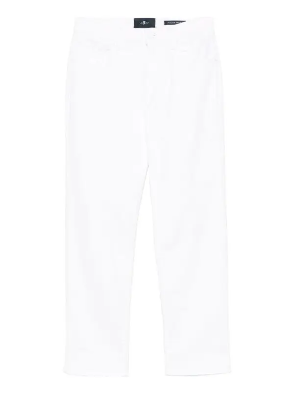 7 For All Mankind Calie Straight Denim Jeans - White