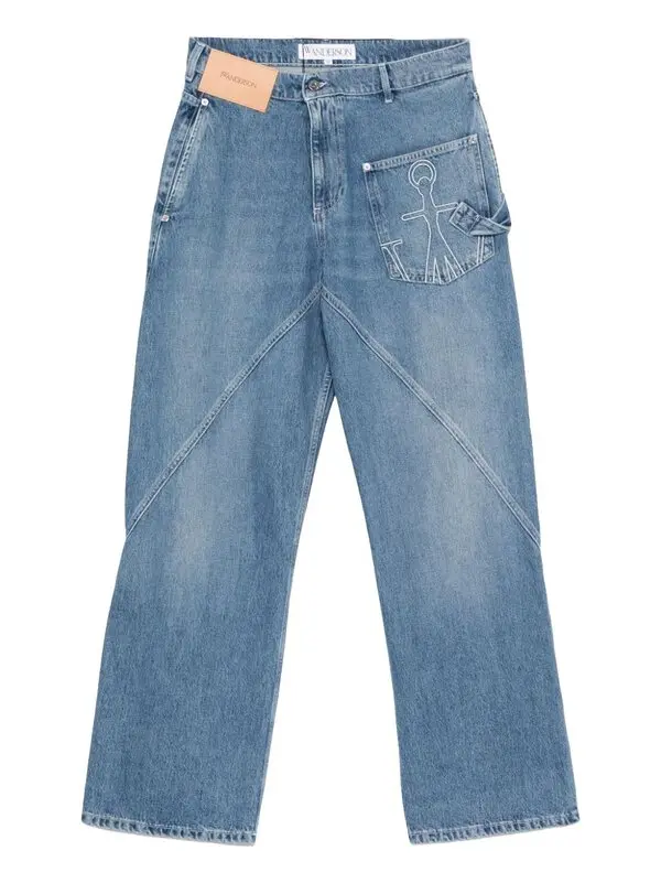 JW Anderson Jeans With Twisted Detailing - Blue