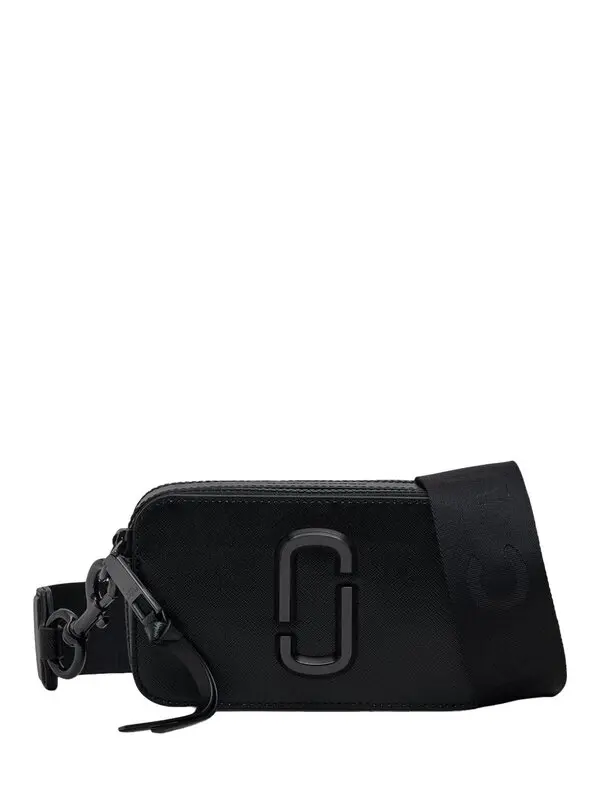 Marc Jacobs The Snapshot Leather Crossbody Bag - Black