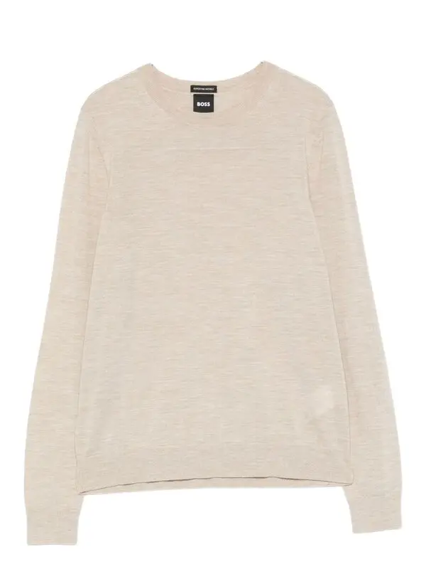 BOSS Ferpina Wool Sweater - Beige