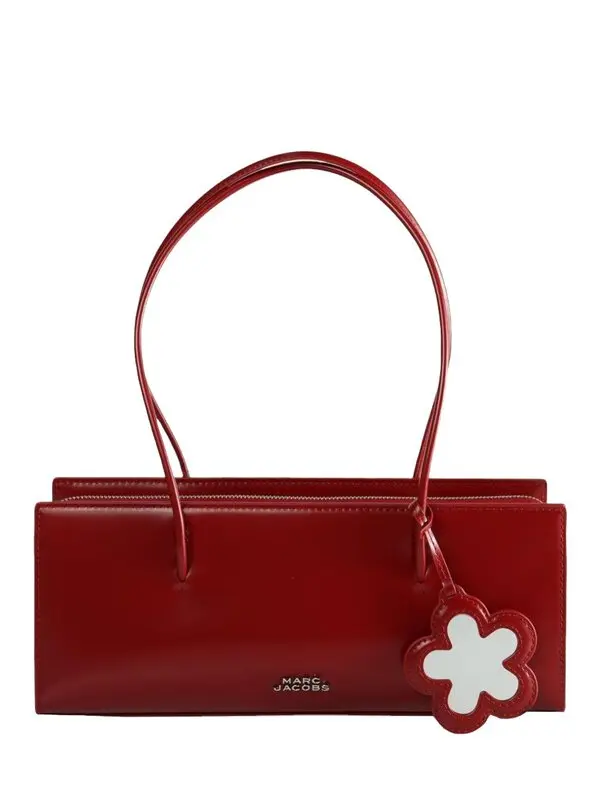 Marc Jacobs The Mirror Satchel Leather Shoulder Bag - Red