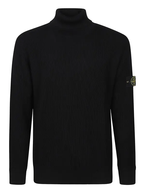 Stone Island Wool Turtleneck - Black