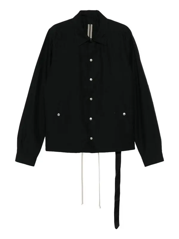 Rick Owens Snap-front Shirt Jacket - Black
