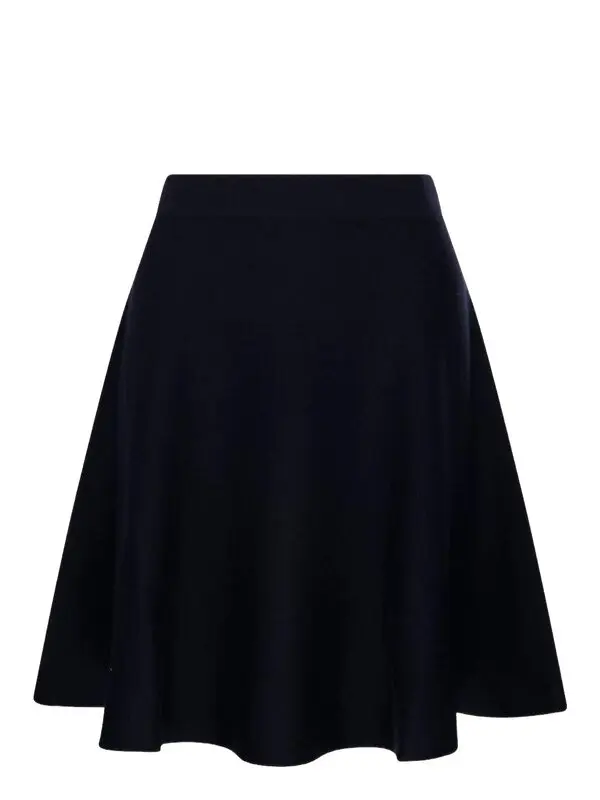 Emporio Armani Wool Midi Skirt - Blue