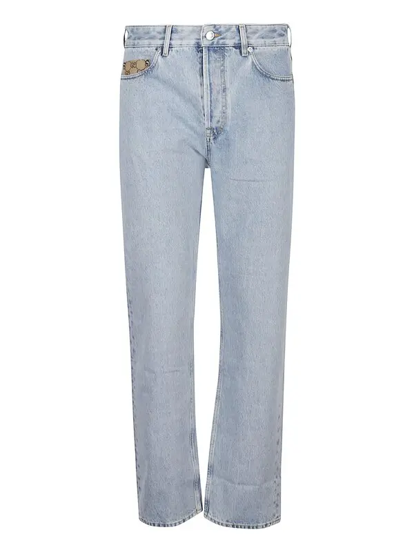 Gucci Faded Jeans With Gg Insert - Blue