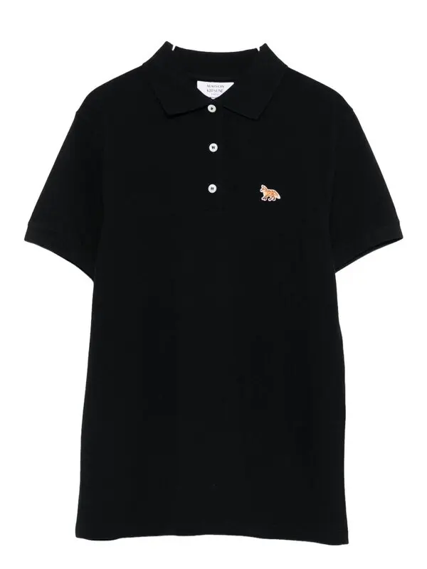 Maison Kitsuné Baby Fox Cotton Polo Shirt - Black