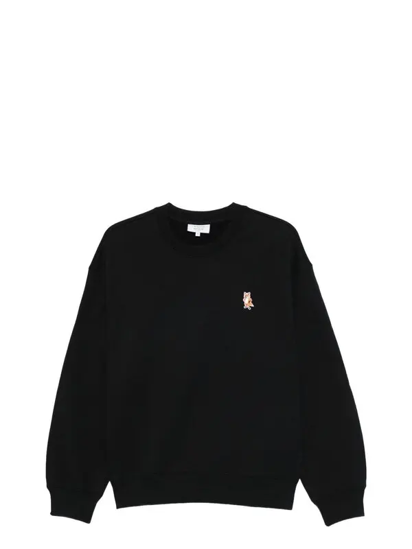 Maison Kitsuné Standing Fox Cotton Sweatshirt - Black