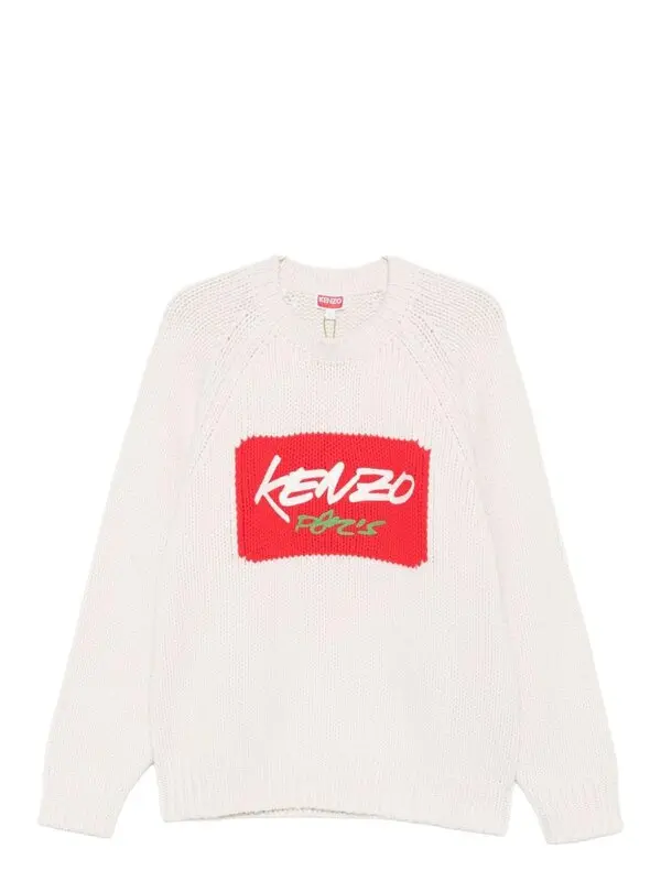 Kenzo Big Logo Wool Jumper - White