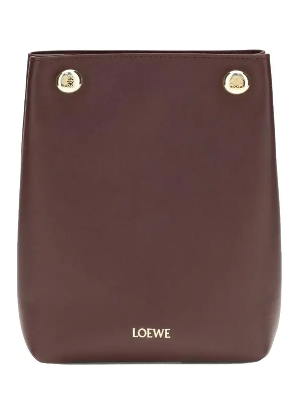 Loewe Pebble Leather Pouch - Red