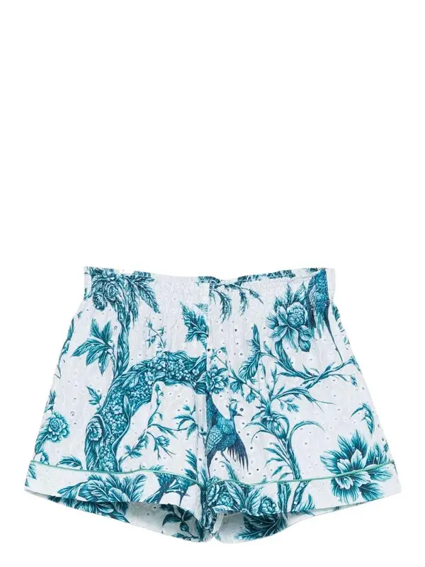 F.R.S FOR RESTLESS SLEEPERS Printed Cotton Shorts - Blue