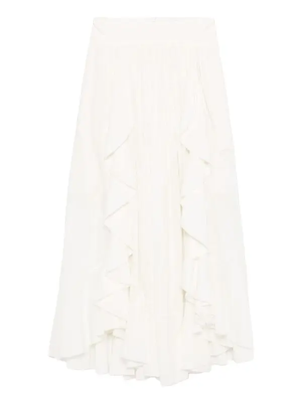 Zimmermann Acacia Cotton Maxi Skirt - White