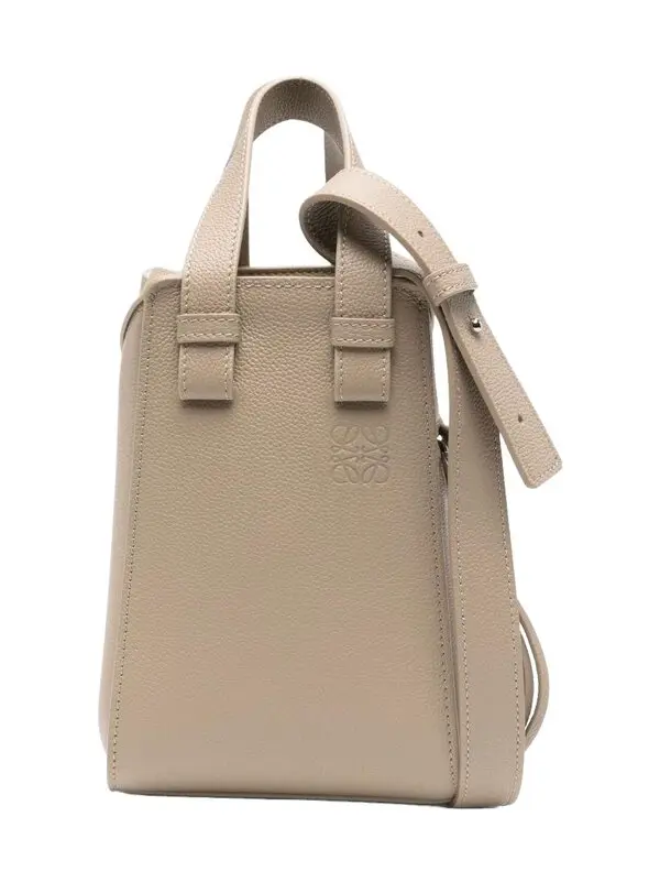 Loewe Hammock Compact Leather Handbag - Beige