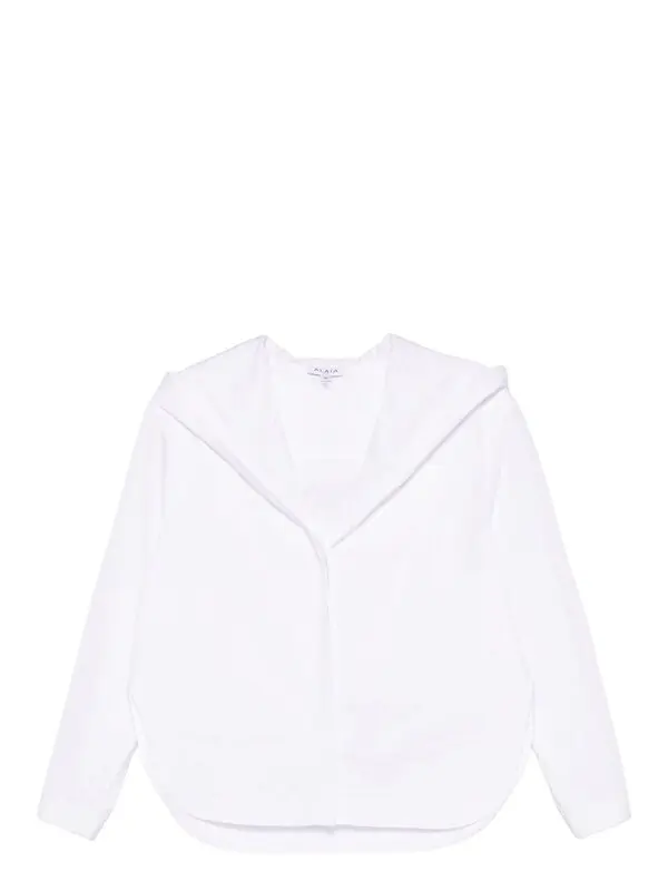 Alaïa Cotton Hooded Shirt - White