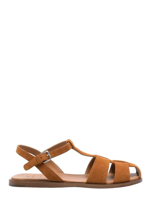 Church's Suede Leather Cage Sandals - Brown