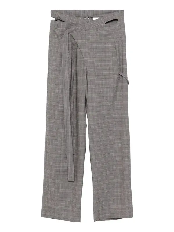 Ottolinger Wool Blend Wrap Trousers - Grey
