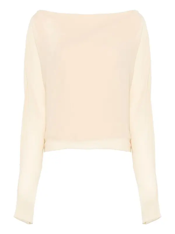 CORTANA Silk Top - Beige