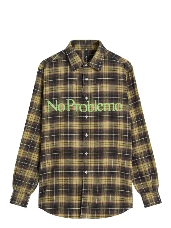 NO PROBLEMO Plaid Shirt - Green