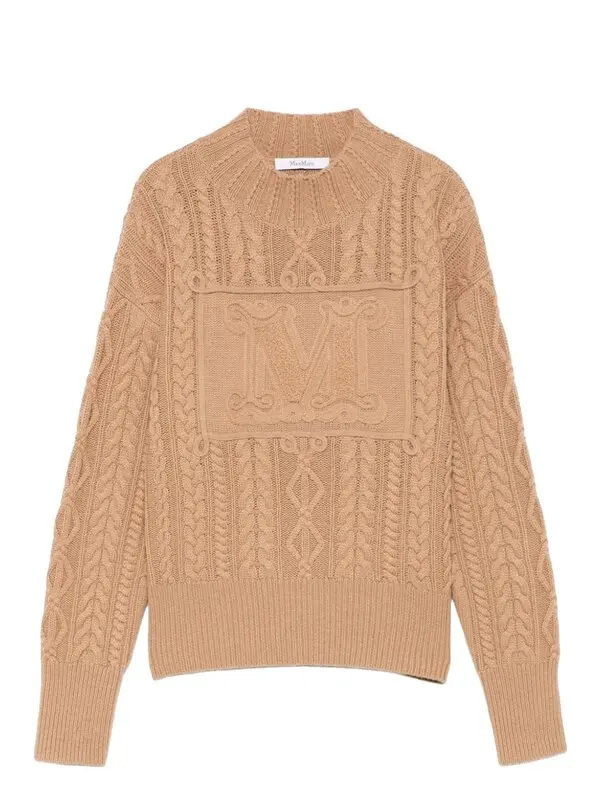 Max Mara Wool And Cashmere Crewneck Jumper - Beige