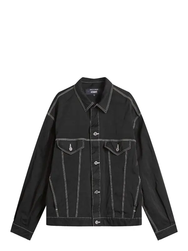 Comme Des Garçons Contrast Stitch Jacket - Black