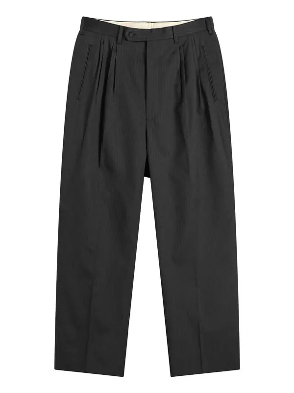 Comme Des Garçons Wool Straight Leg Trouser - Black