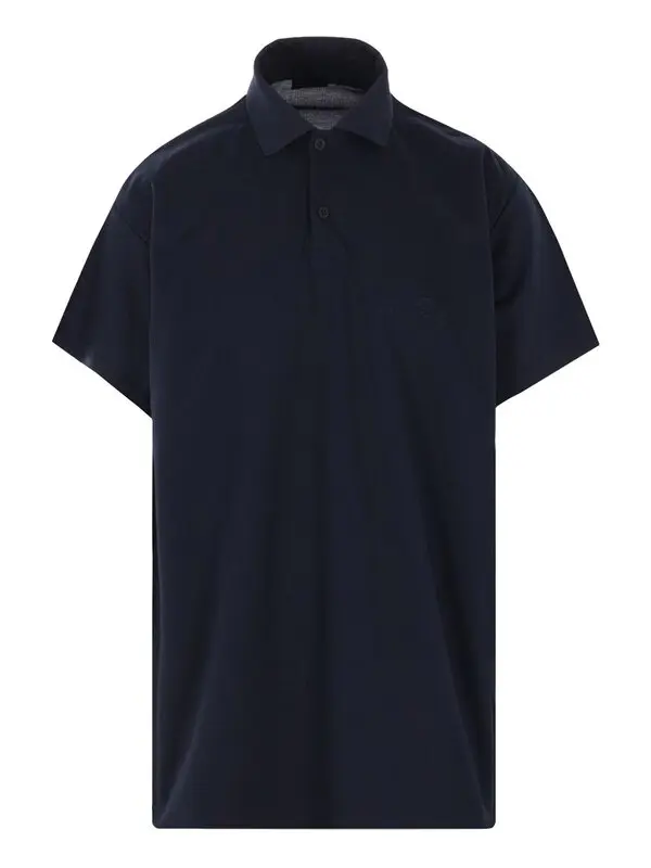 Balenciaga Interwined Cotton Polo Shirt - Blue