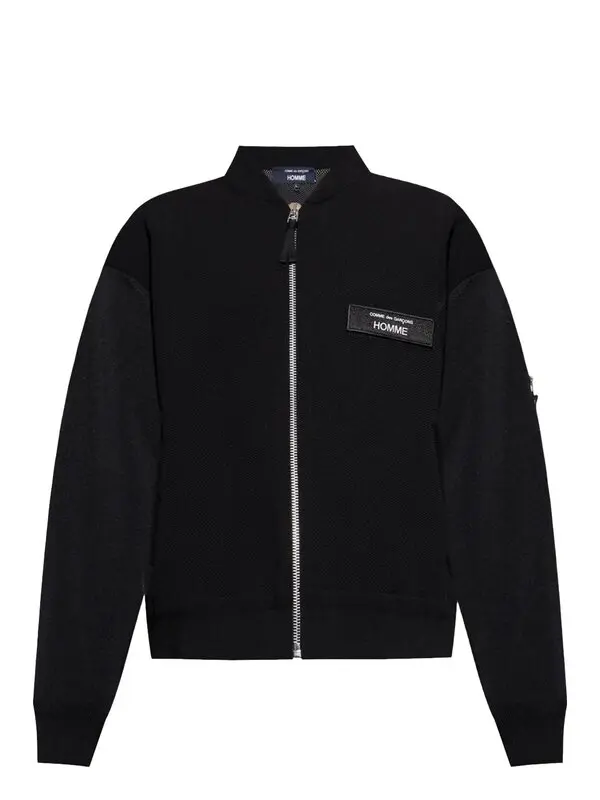 Comme Des Garçons Bomber Jacket With Application - Black