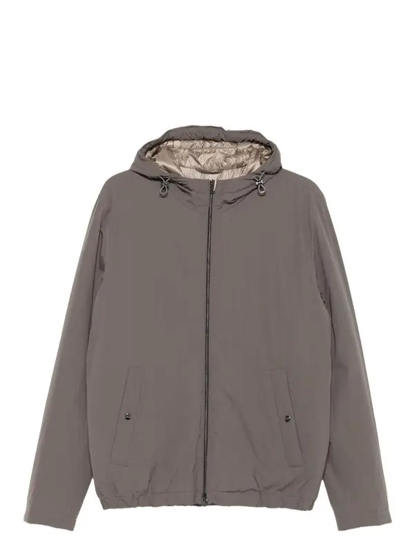 Herno Nylon Hooded Jacket - Brown