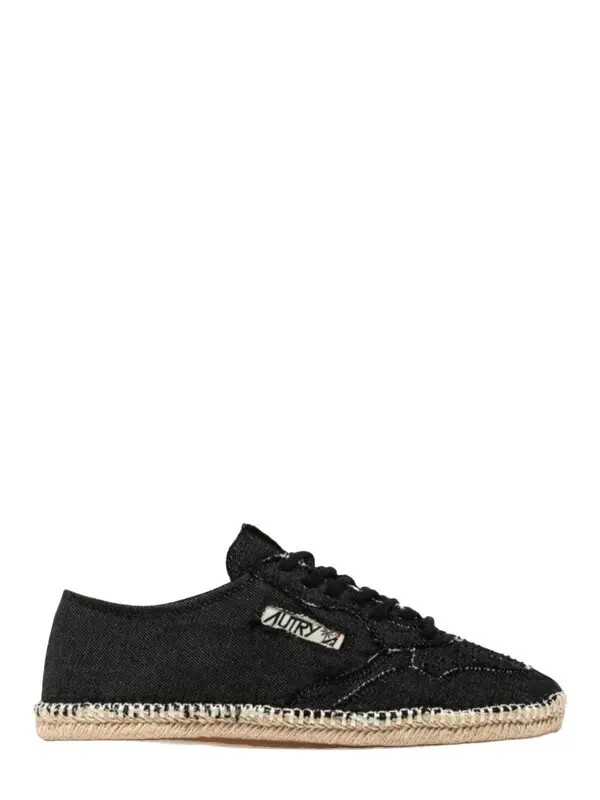 AUTRY Low Canvas Espadrille Sneakers - Black
