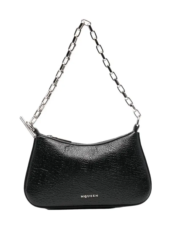 Alexander McQueen T-bar Leather Mini Bag - Black
