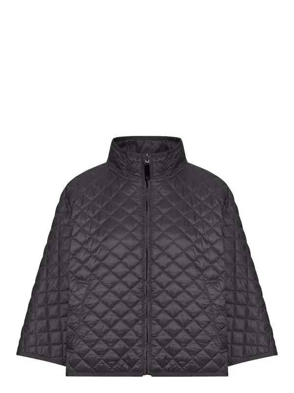 Max Mara Quilted Nylon Cape - Black
