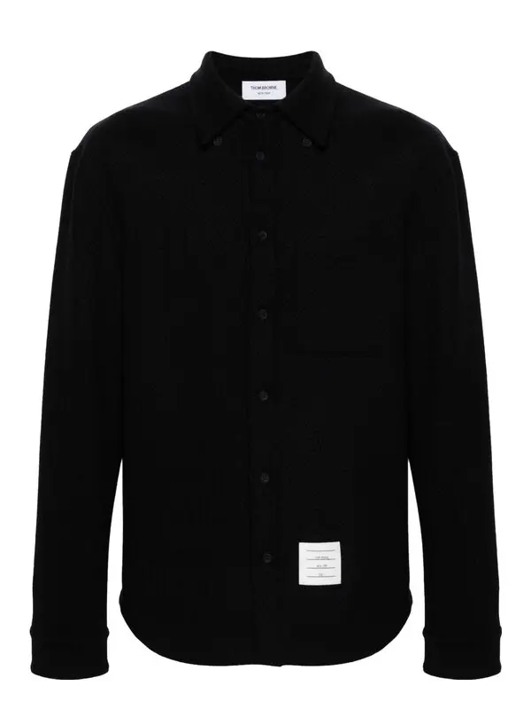 Thom Browne Oversized Herringbone Shirt - Blue