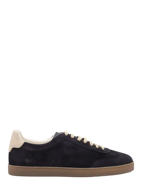 Emporio Armani Suede Leather Sneakers - Brown