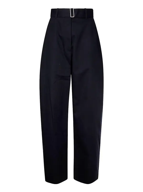Studio Nicholson Round Leg Cotton Trousers - Blue