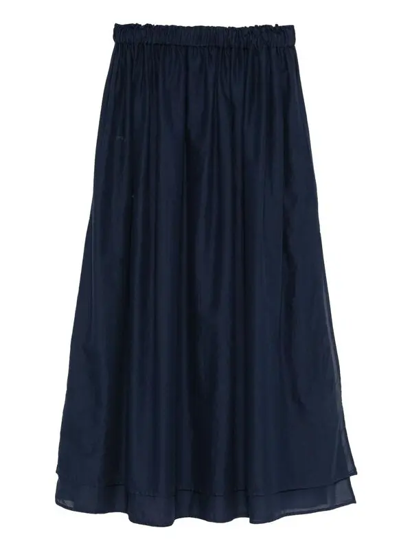 JUCCA Cotton Midi Skirt - Blue