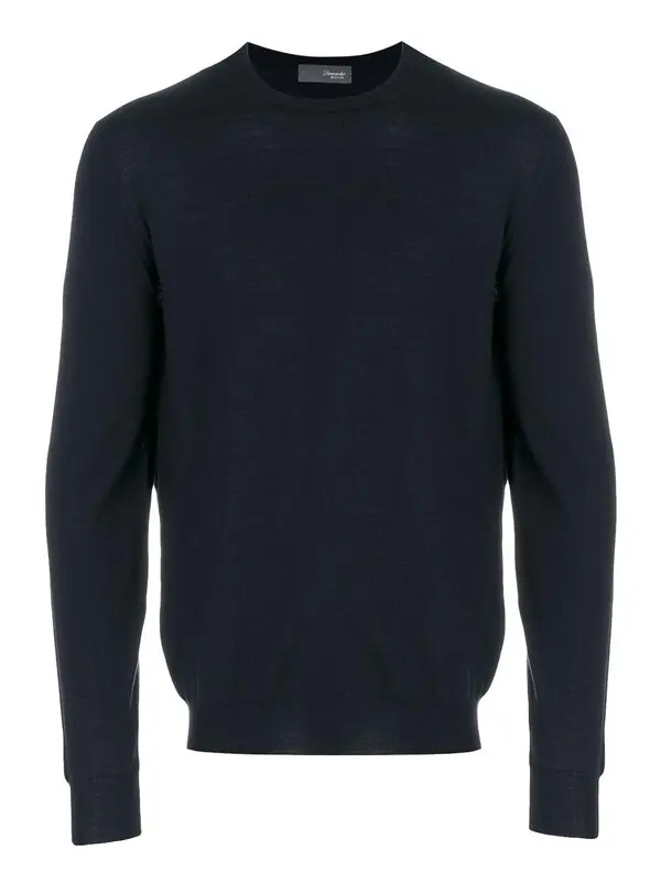 DRUMOHR Long Sleeve Crew Neck Sweater - Black