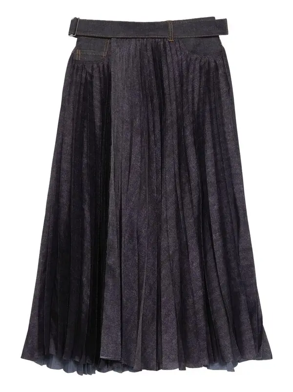 Sacai Denim Mix Skirt - Blue