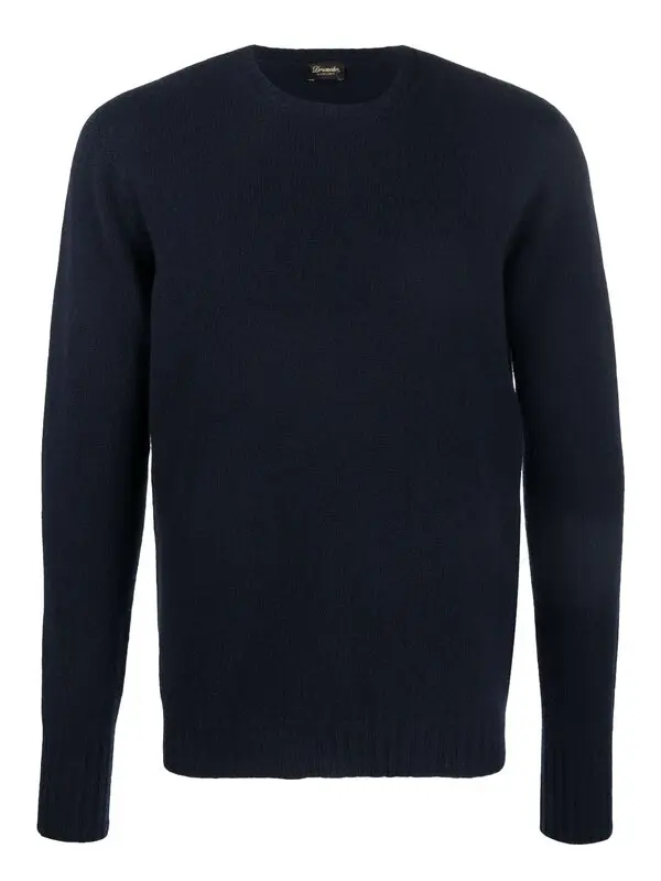 DRUMOHR Cashmere Crew Neck Sweater - Blue