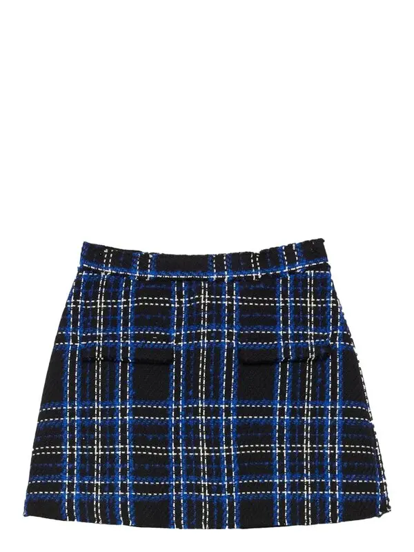 MSGM Tartan Skirt - Black
