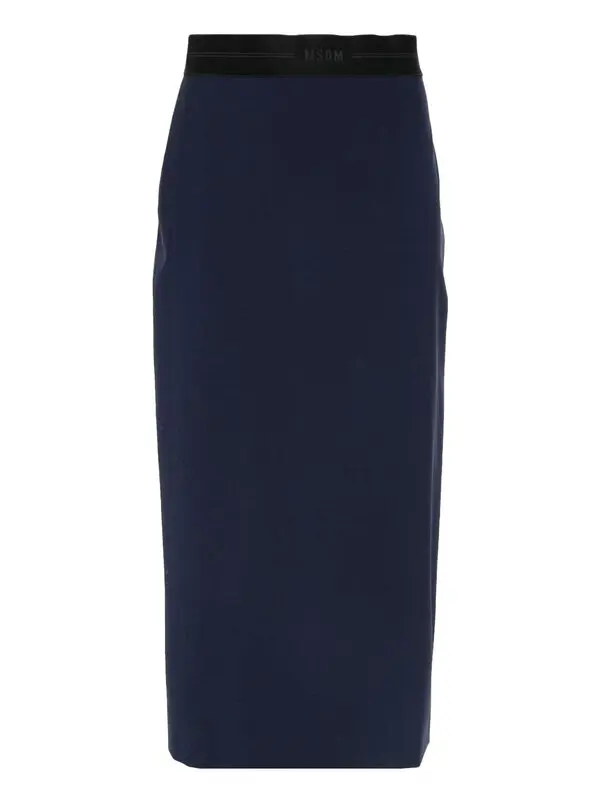 MSGM Classic Long Skirt - Blue