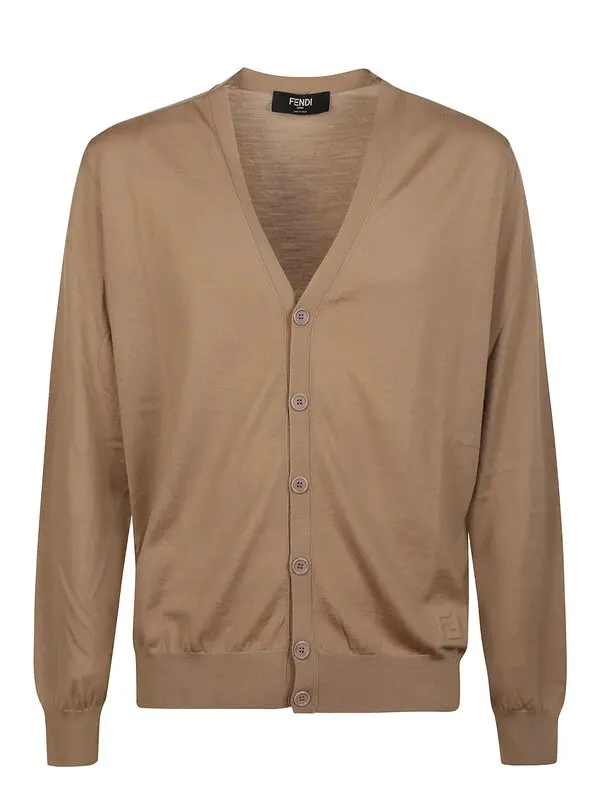 Fendi Wool Cardigan - Brown