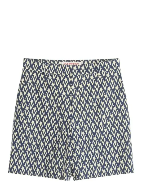 Valentino Garavani Cotton Bermuda Shorts - Blue