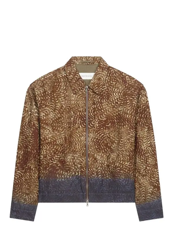 Dries Van Noten Printed Bomber Jacket - Brown