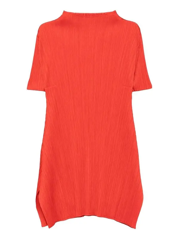 Issey Miyake Pleated Midi Tunic - Red