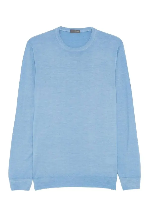 DRUMOHR Wool Sweater With High Neck - Sky Blue
