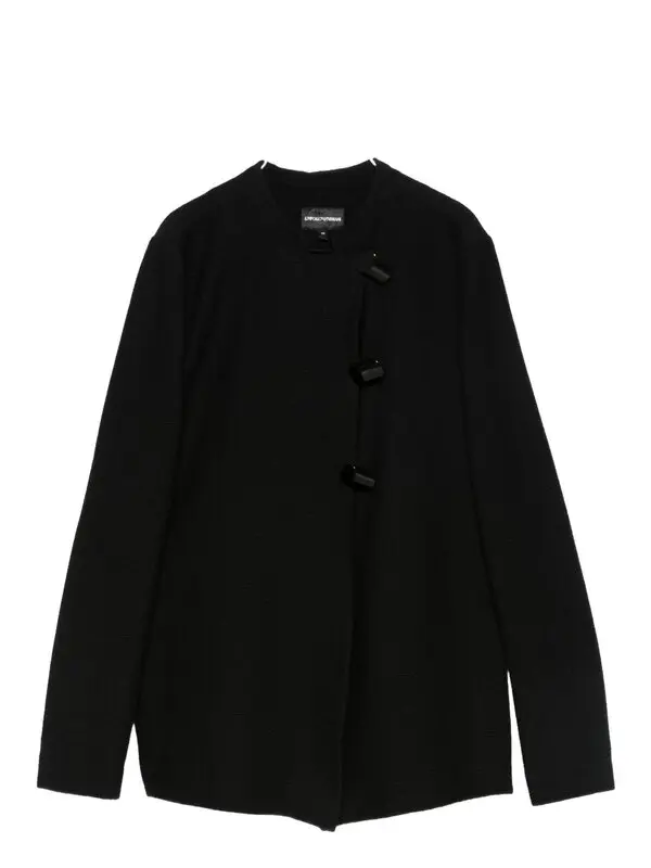 Emporio Armani Cotton Single-breasted Jacket - Black