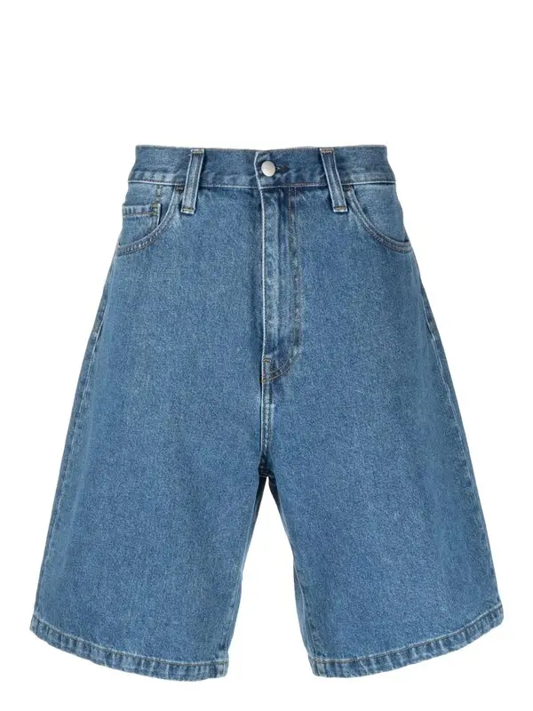 Carhartt Work In Progress Denim Cotton Shorts - Blue