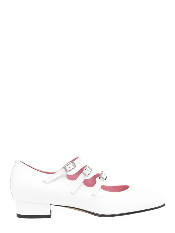 CAREL Ariana Patent Leather Mary Janes - White