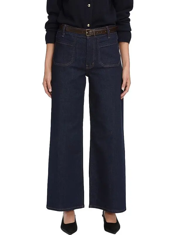 FRAME Le Pixie High-rise Slim Palazzo Jeans - Rinse